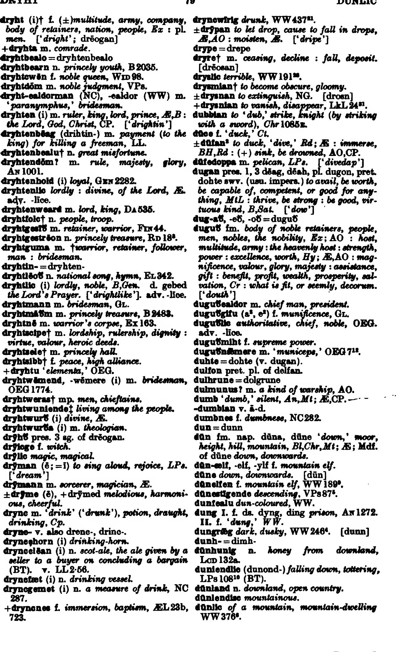 Figure 70 - Anglo Saxon Old English Dictionary.
