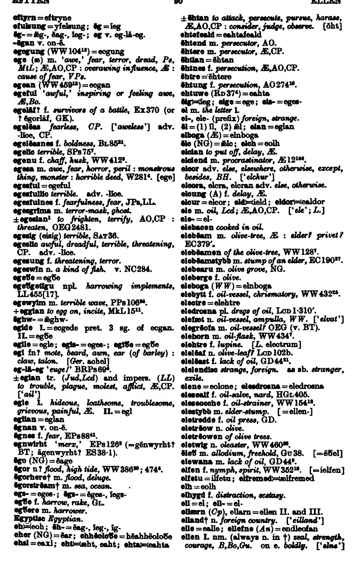 Figure 78 - Anglo Saxon Old English Dictionary.