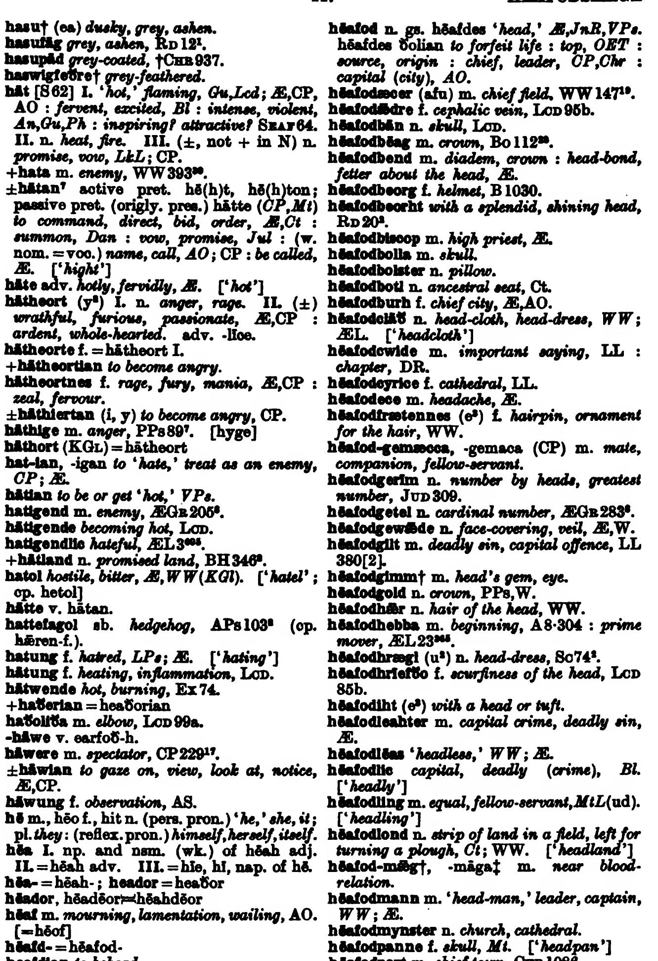 Figure 133 - Anglo Saxon Old English Dictionary.