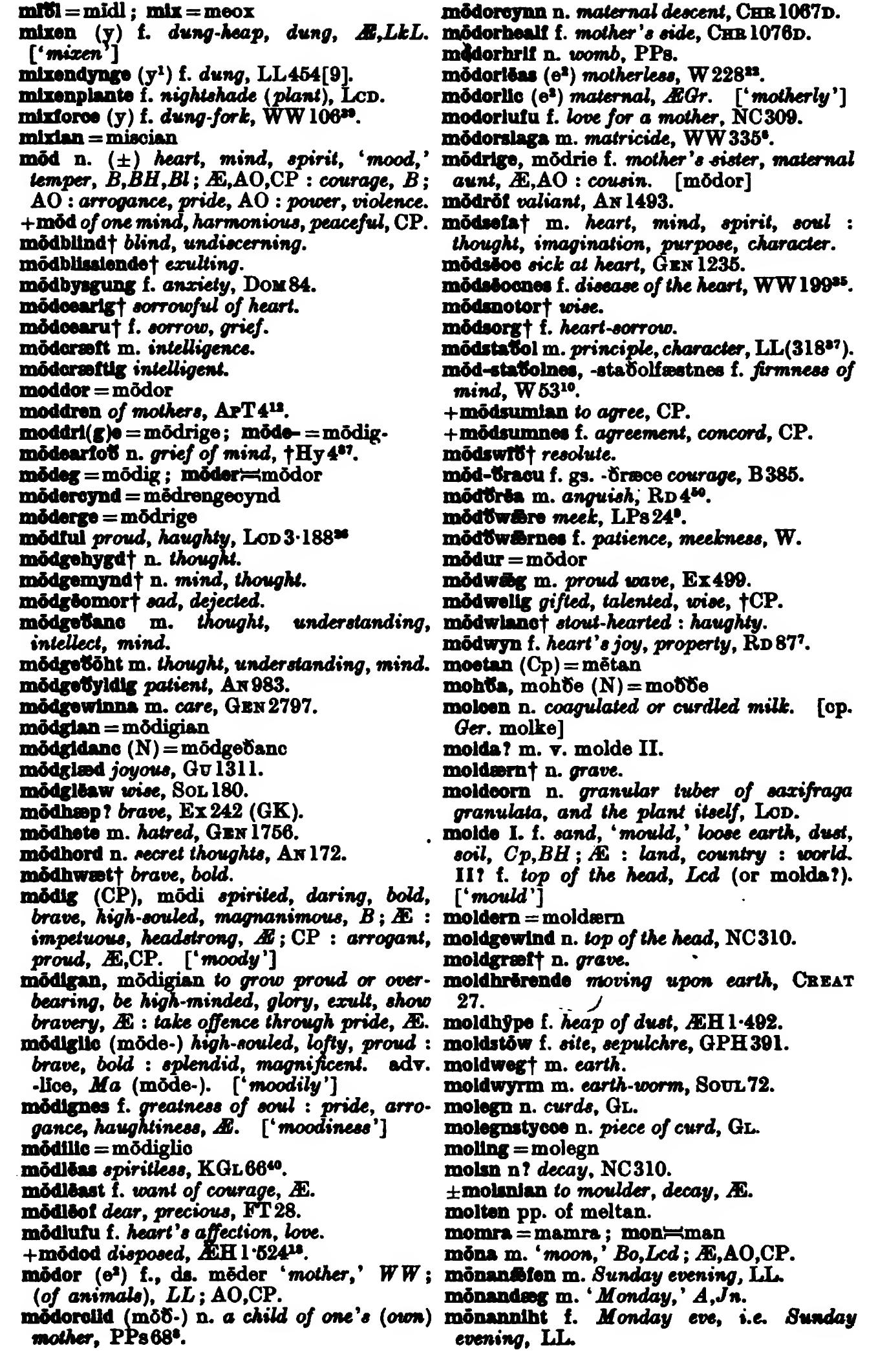 Figure 181 - Anglo Saxon Old English Dictionary.