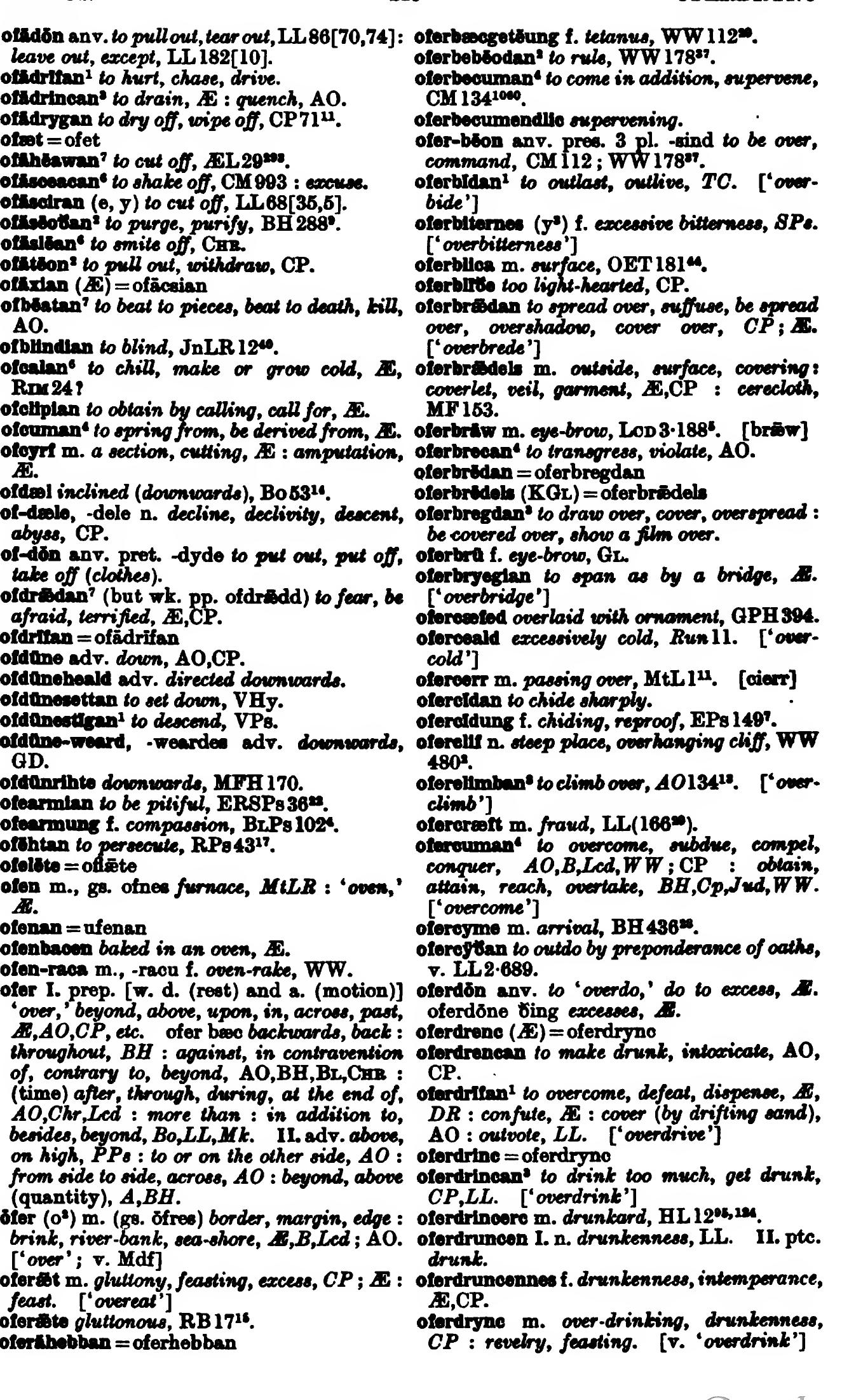 Figure 193 - Anglo Saxon Old English Dictionary.