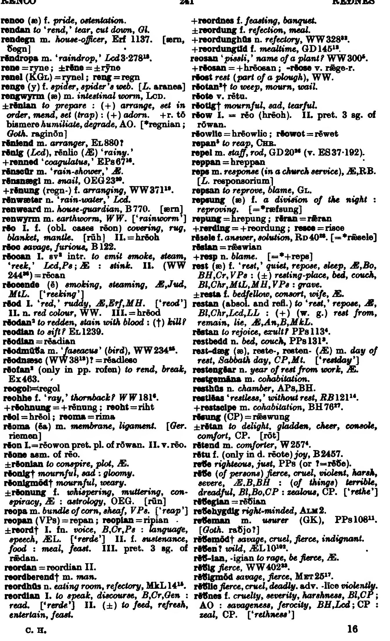 Figure 207 - Anglo Saxon Old English Dictionary.