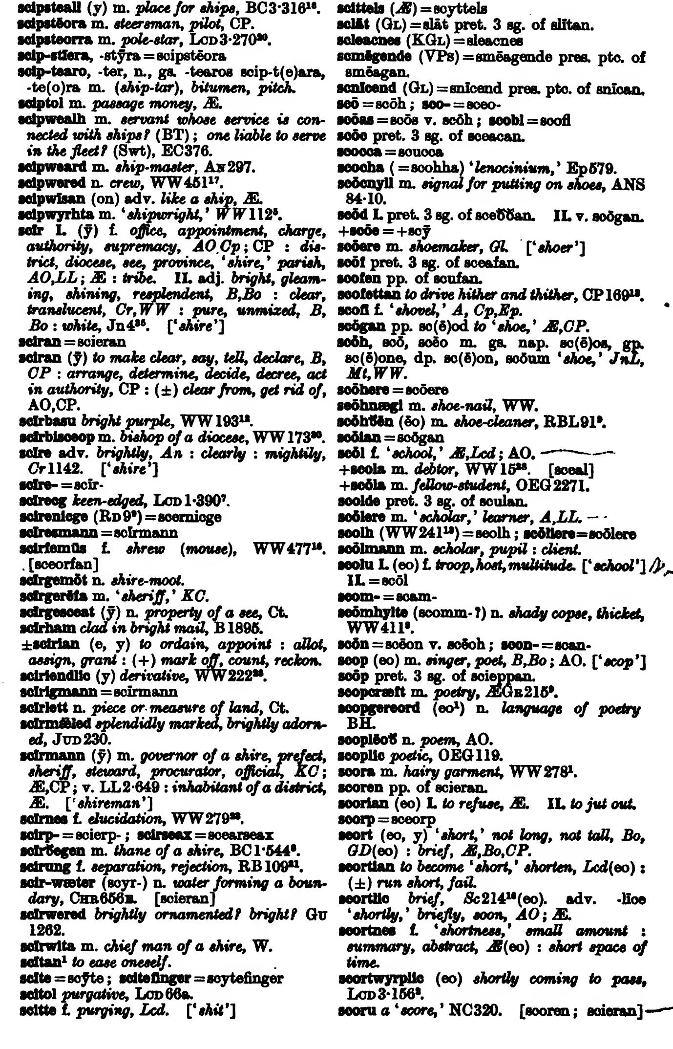 Figure 217 - Anglo Saxon Old English Dictionary.