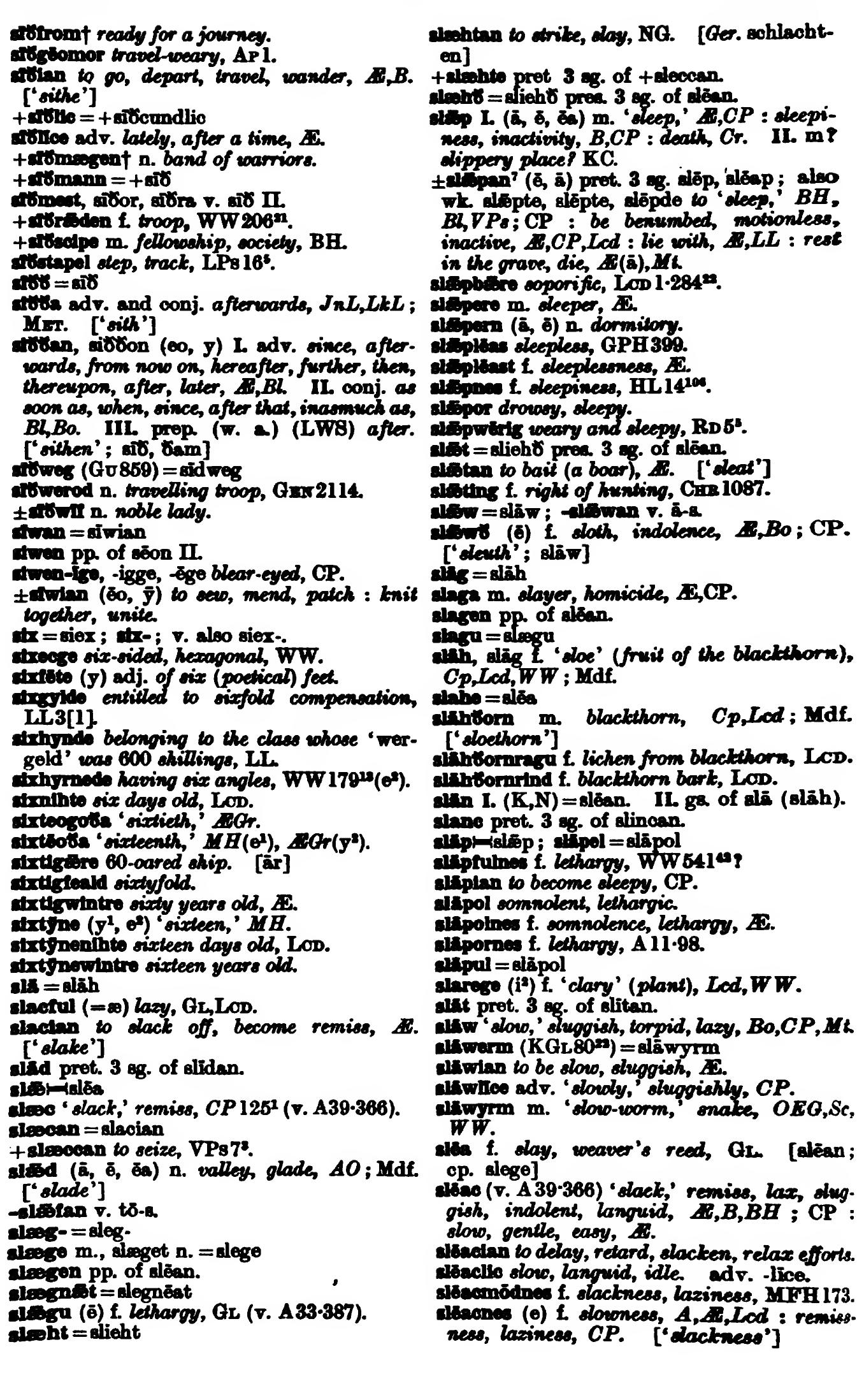 Figure 223 - Anglo Saxon Old English Dictionary.