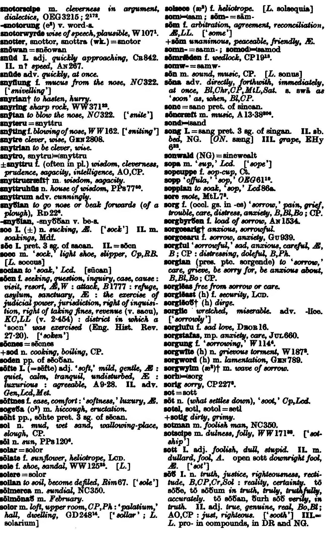 Figure 226 - Anglo Saxon Old English Dictionary.