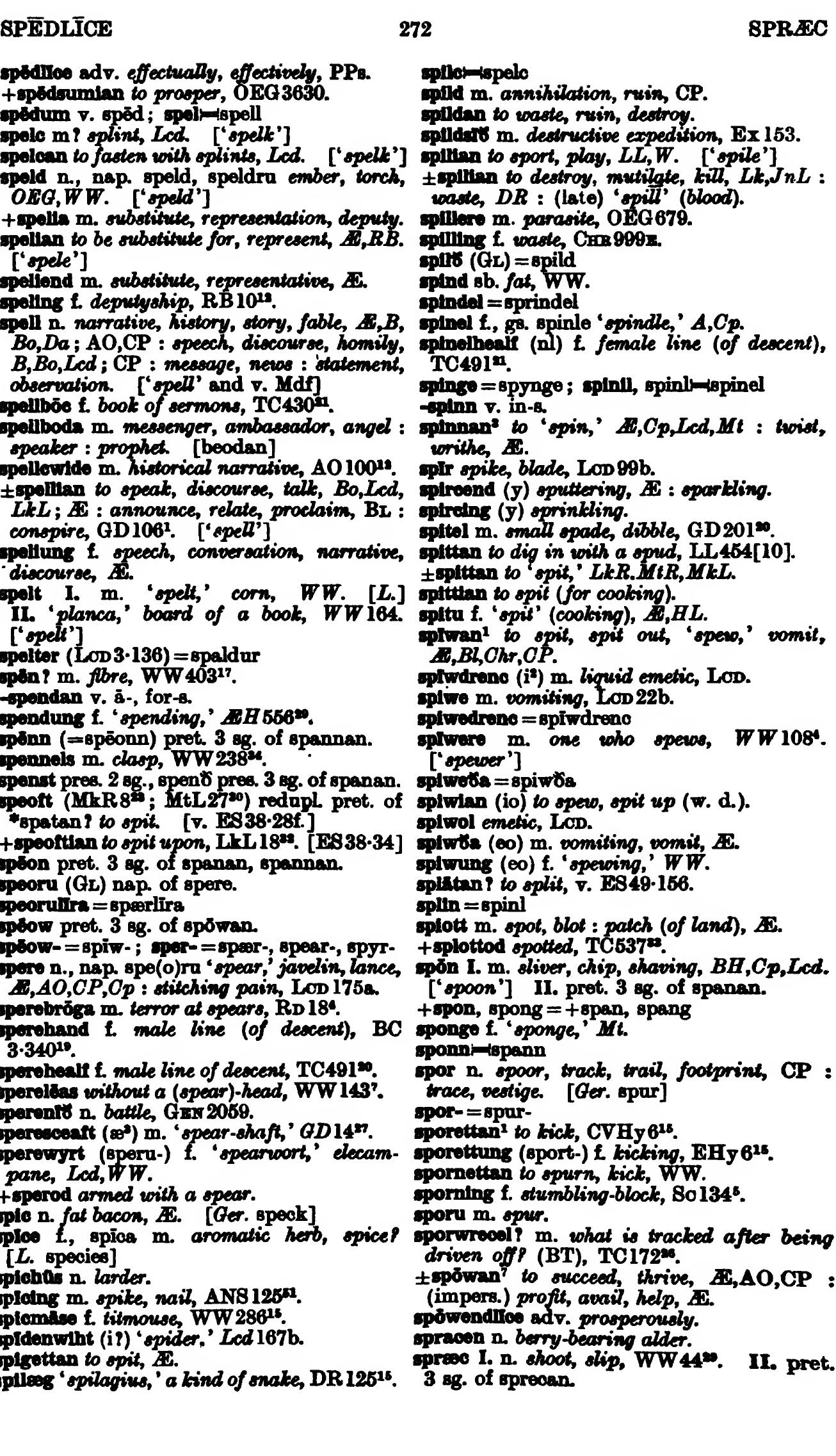 Figure 228 - Anglo Saxon Old English Dictionary.
