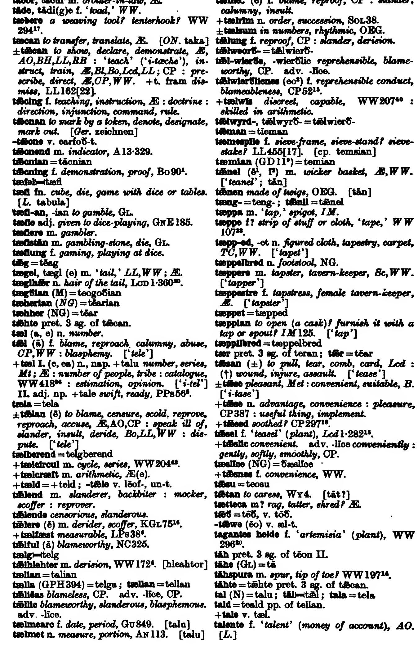 Figure 238 - Anglo Saxon Old English Dictionary.