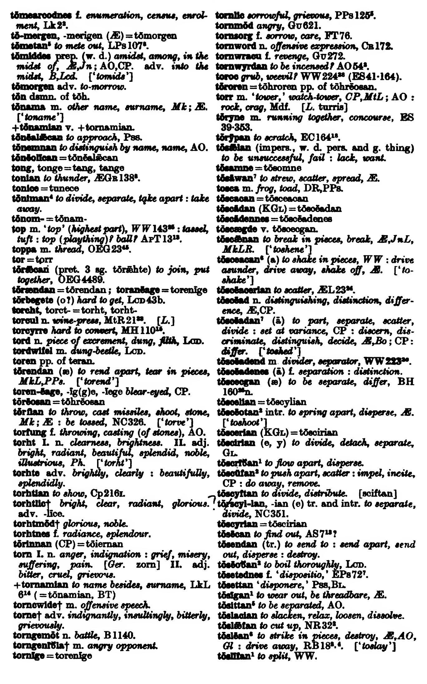 Figure 241 - Anglo Saxon Old English Dictionary.