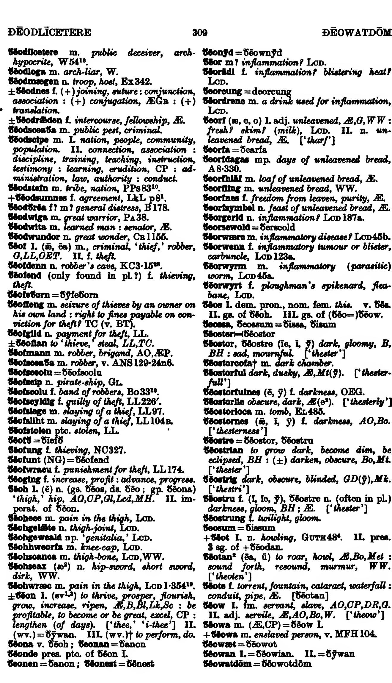 Figure 247 - Anglo Saxon Old English Dictionary.