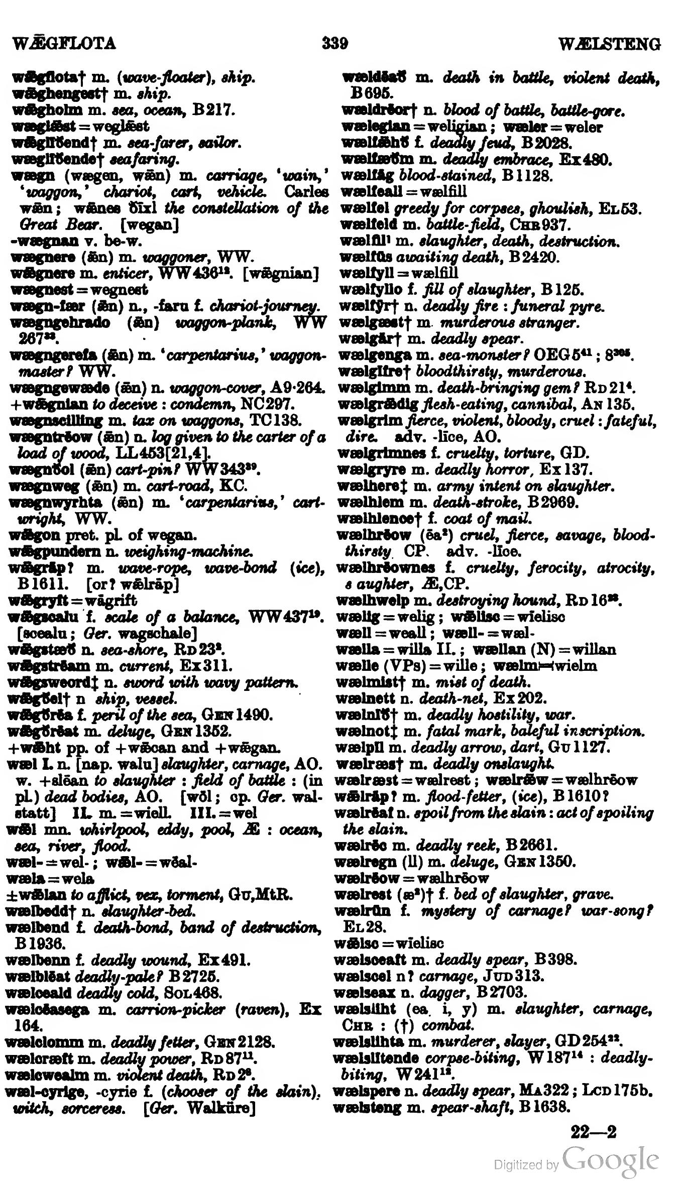 Figure 259 - Anglo Saxon Old English Dictionary.
