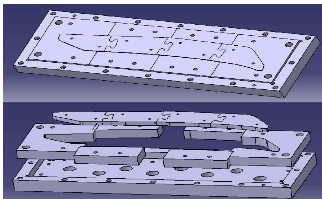 -3: assembled and explode view of split die 3.4 calculations