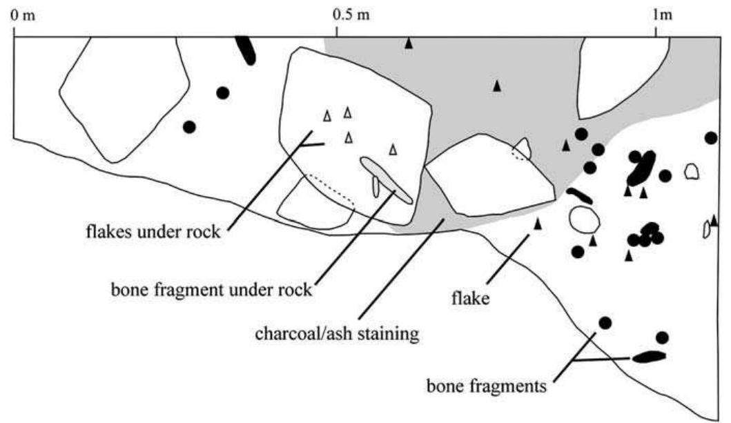 Plan map of the partially exposed lower hearth and