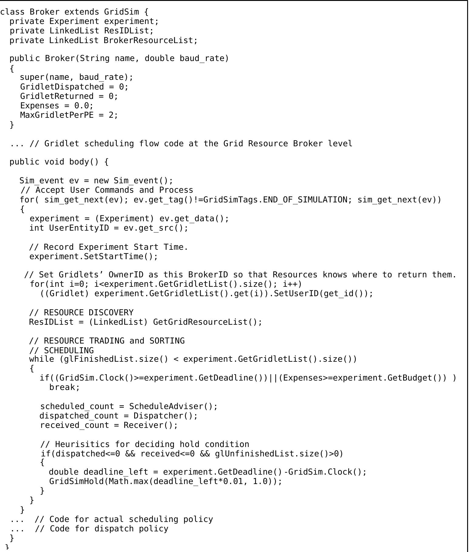 Table 2 - GridSim: A Toolkit for the Modeling and Simulation