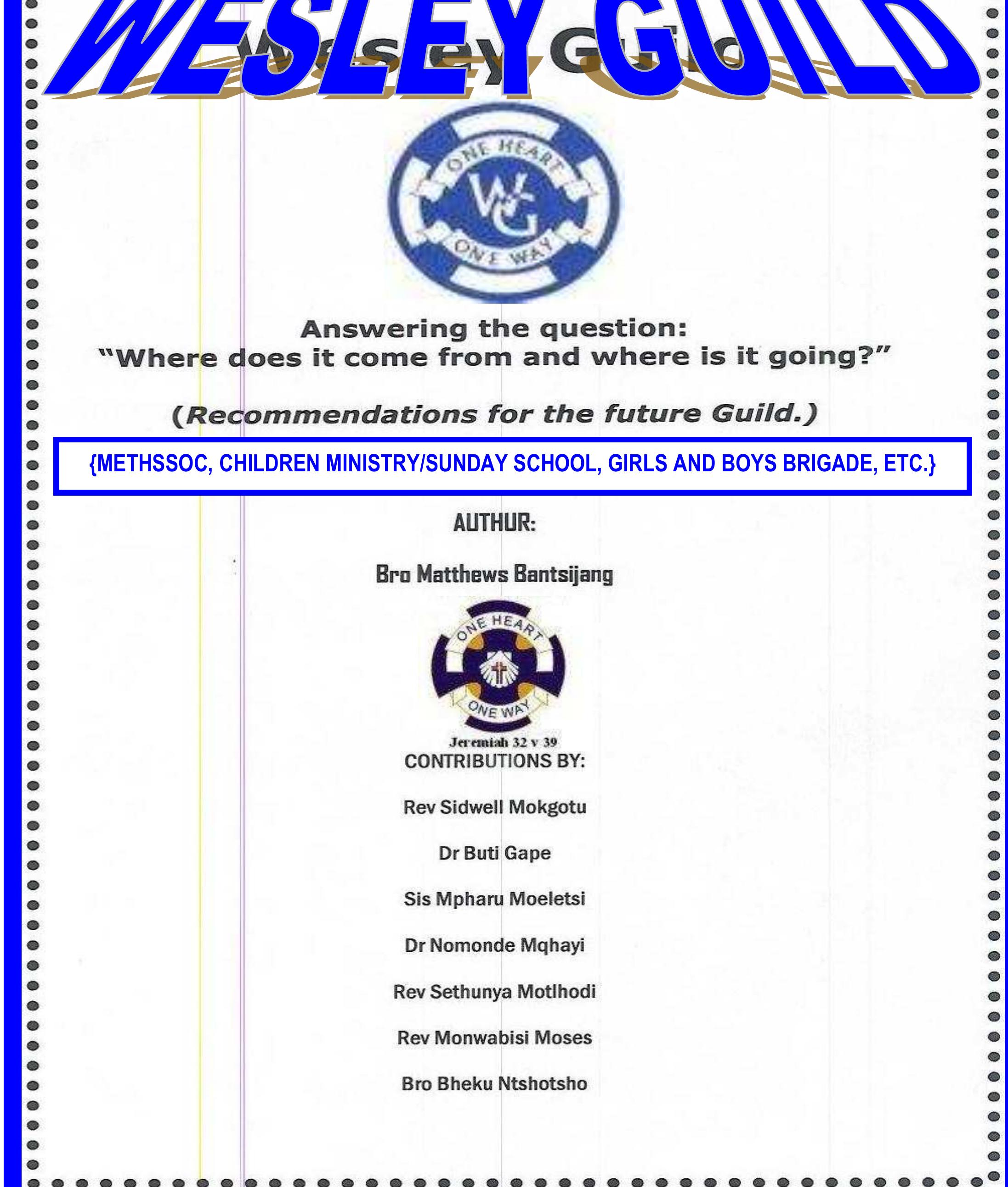 (PDF) WESLEY GUILD WHERE IT COMES AND WHERE IS IT GOING BY BRO MATTHEWS ...