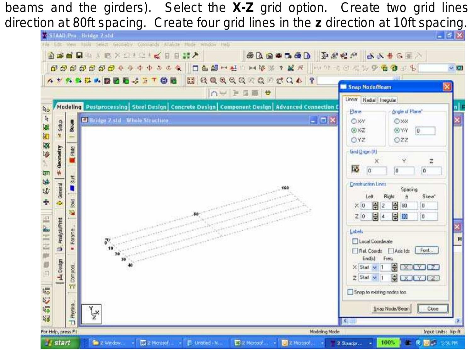 Figure 8 Bridge Design Using Staad