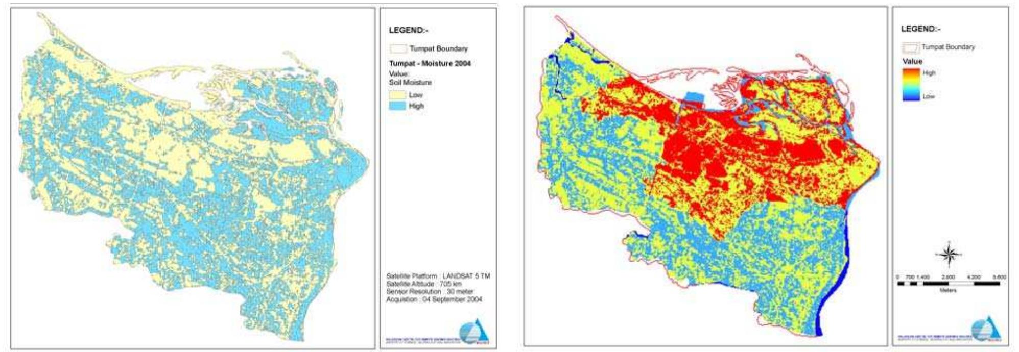 A landuse map of tumpat was generated from the spot 5 (2.5m)
