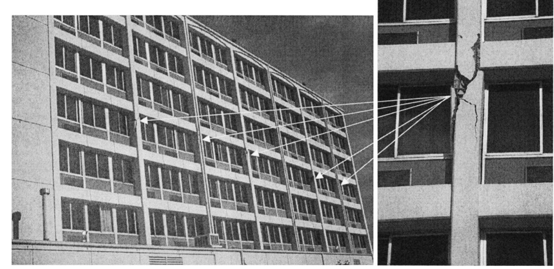 Column failures in a hotel building in the 1994 northridge,