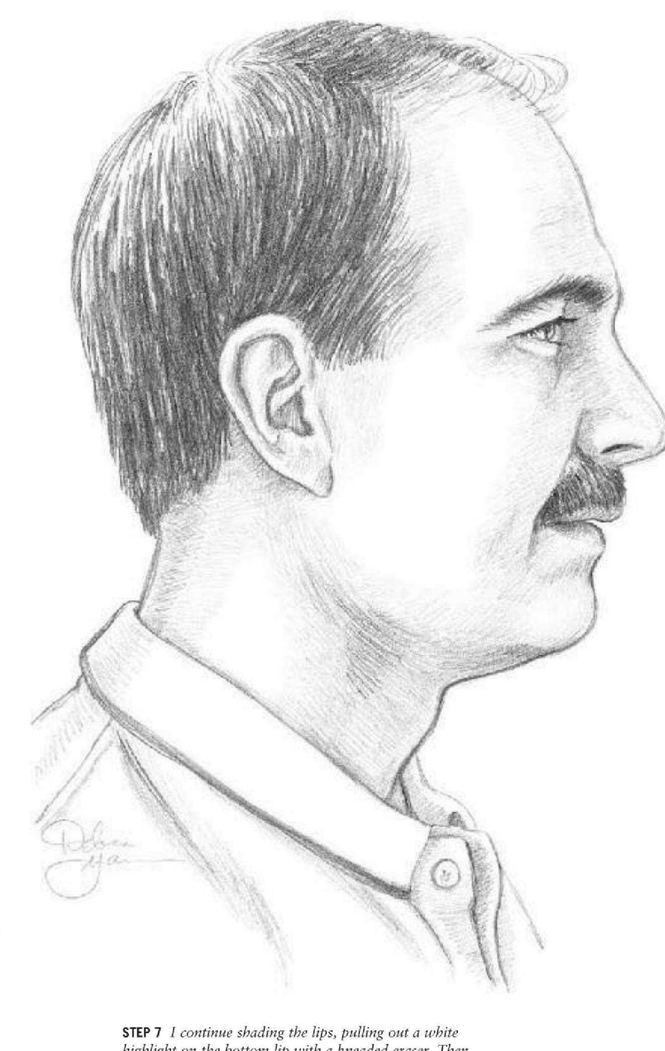 Step 6 still using the 2b, | continue to develop the hair,