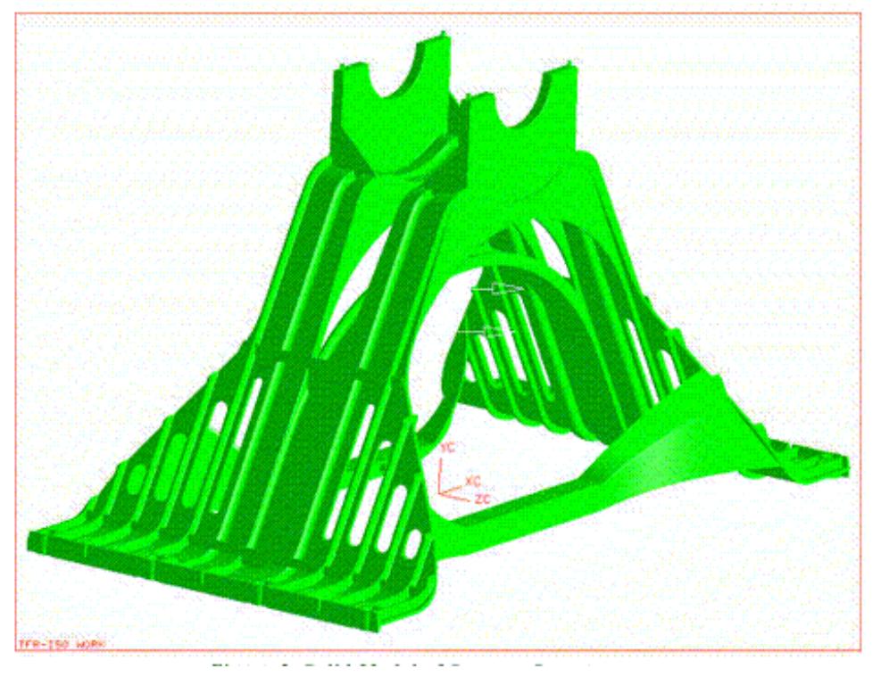 - solid model of support structure