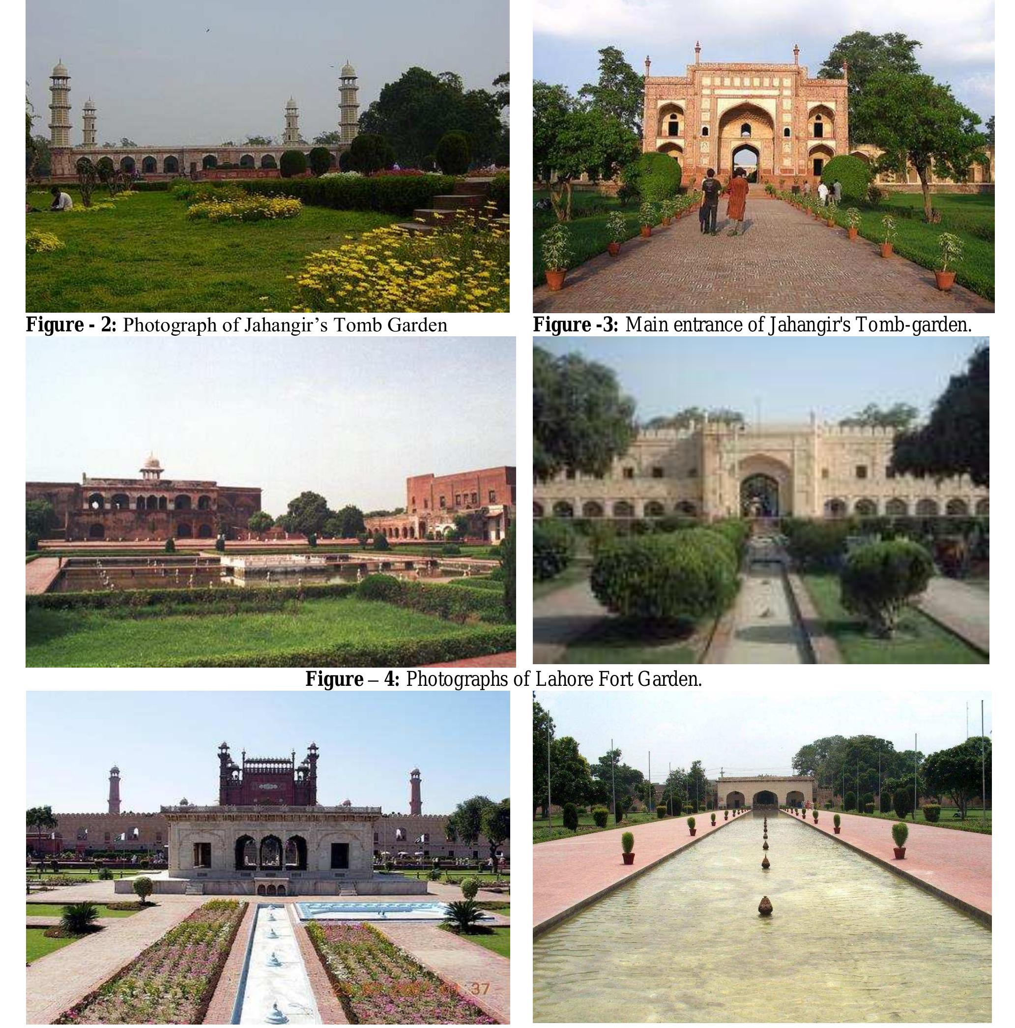 - 5: view of hazoori bagh, lahore figure- 6: a view of