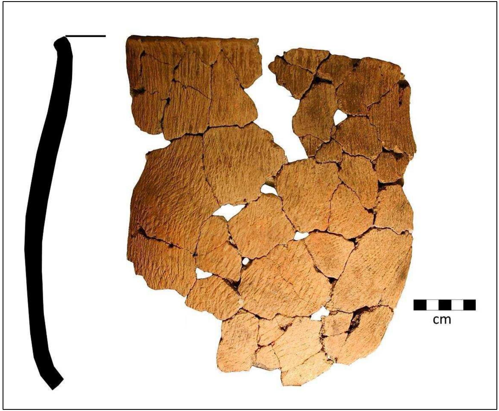 Partial reconstruction of vessel from feature 13-26.
