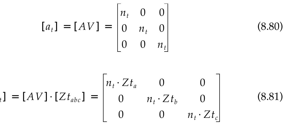 Equation 8.79 is in the generalized form with the [a] and
