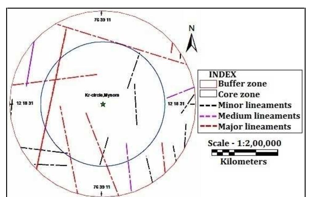 Lineament map of the study area figure 3: drainage and tanks