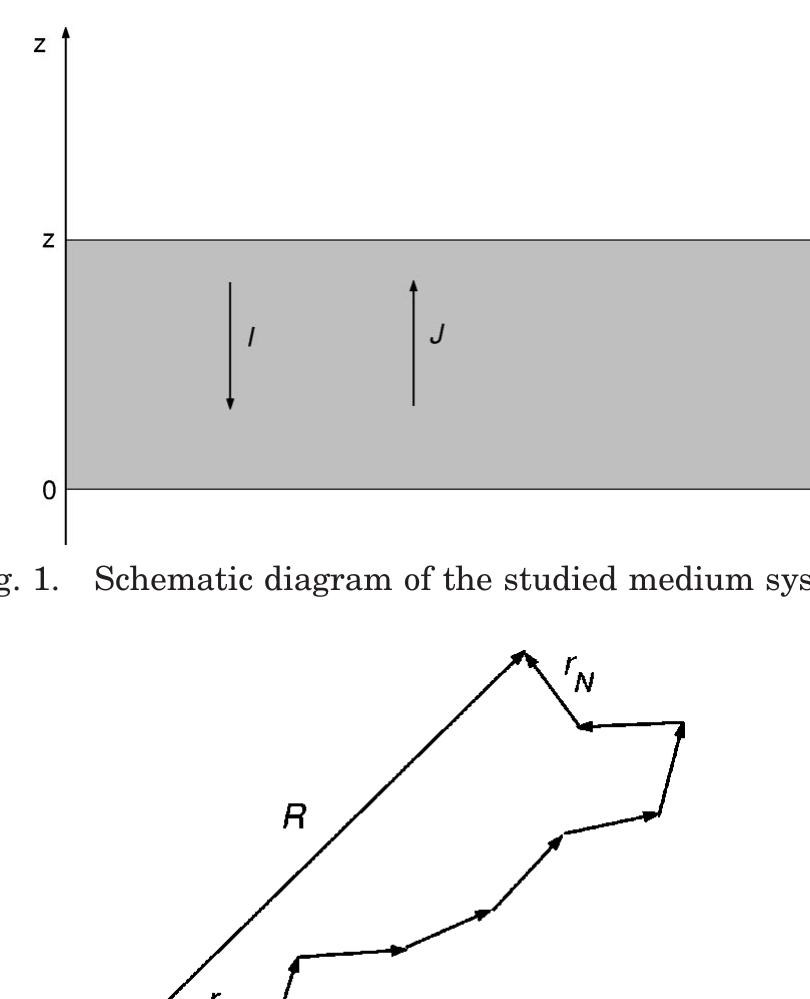 Schematic representation of light propagation in a light