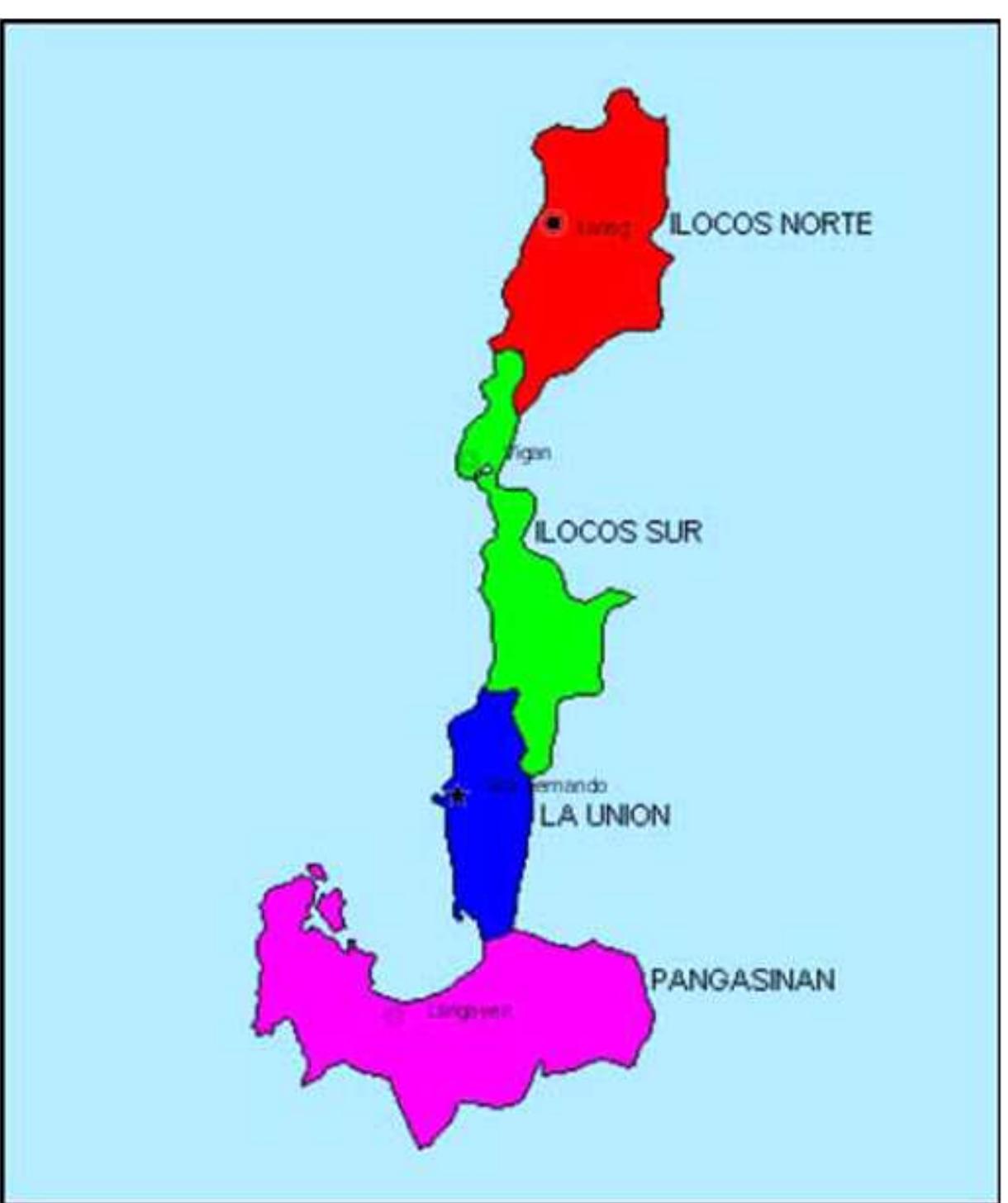 The provinces of region 1