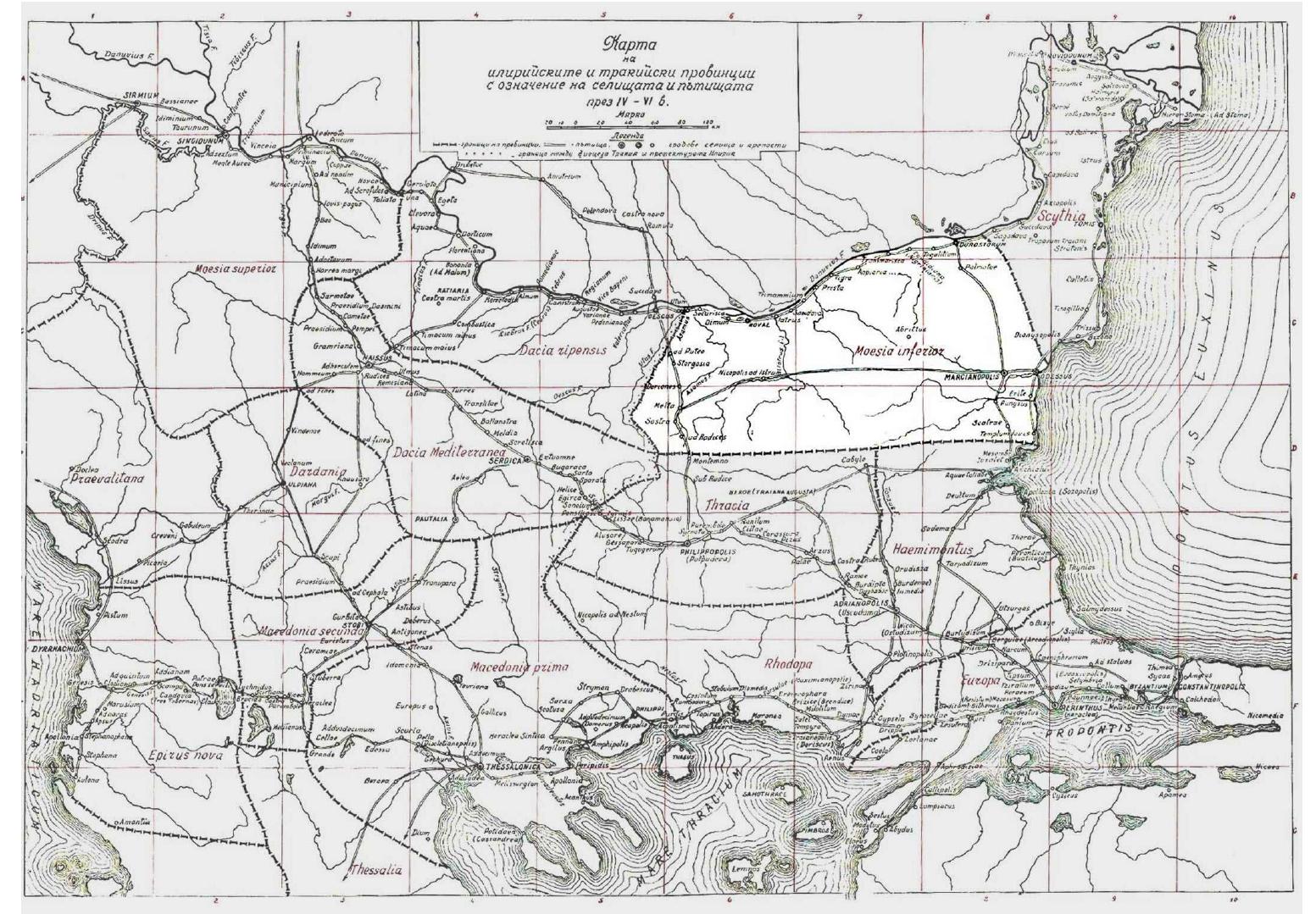 Map of the balkan provinces of the eastern roman empire