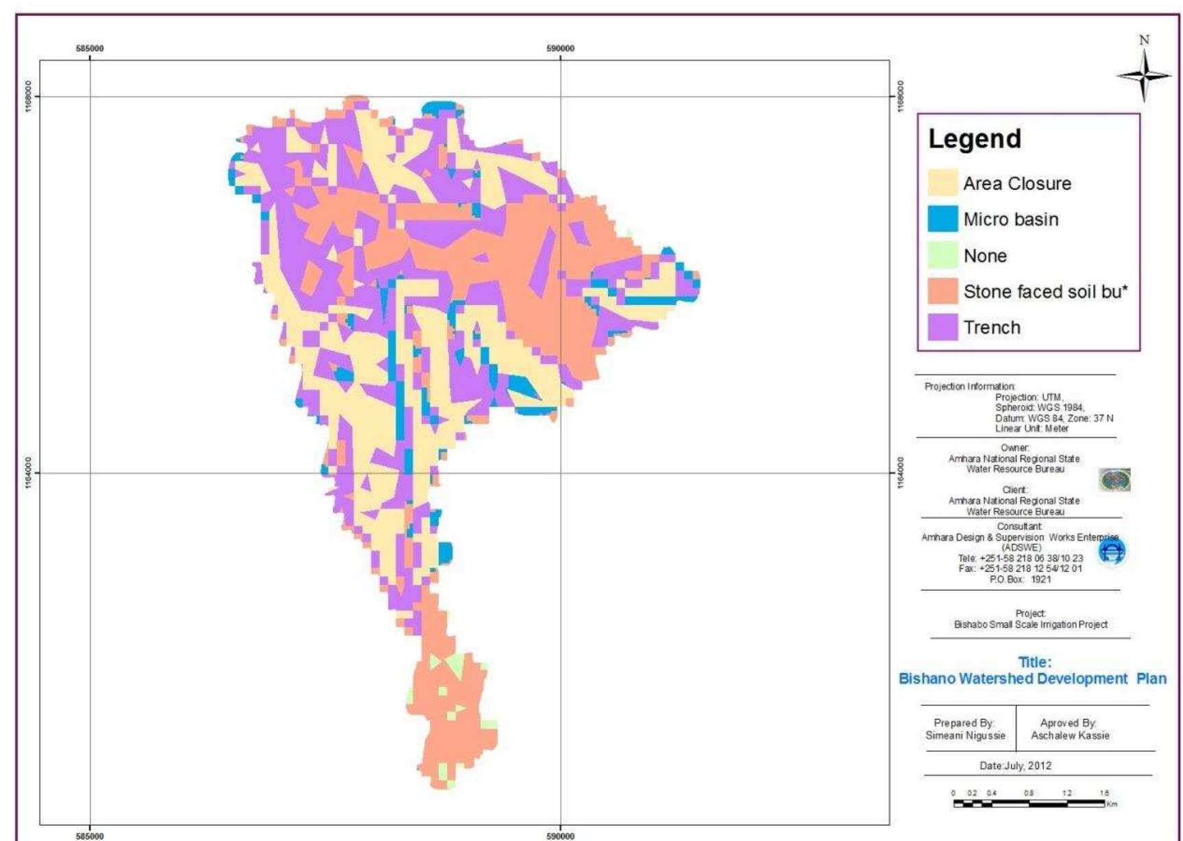 Bishano watershed development plan map 8.2 implementation