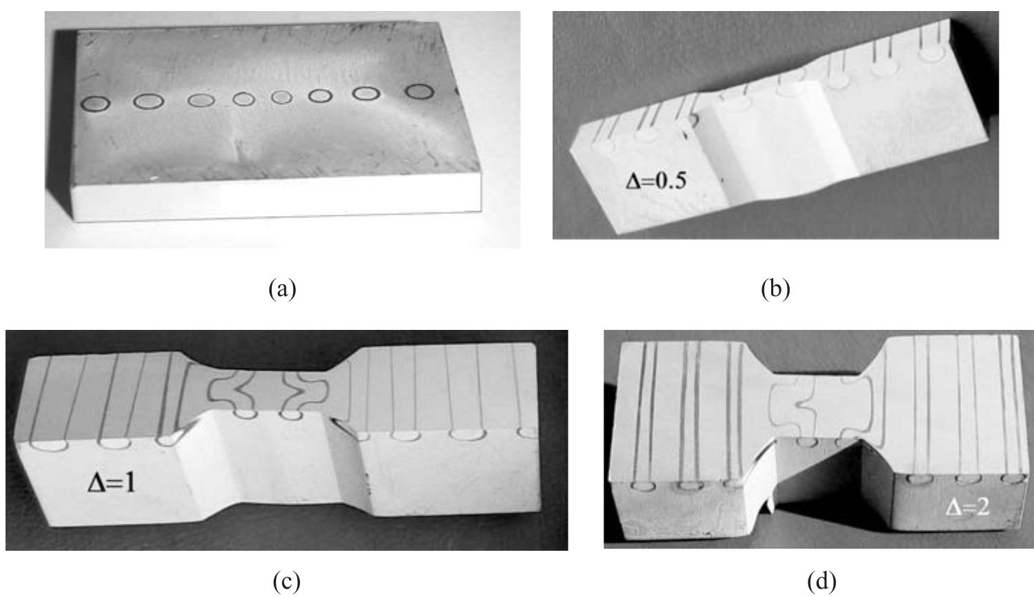 2. specimens for plane strain compression test with surface