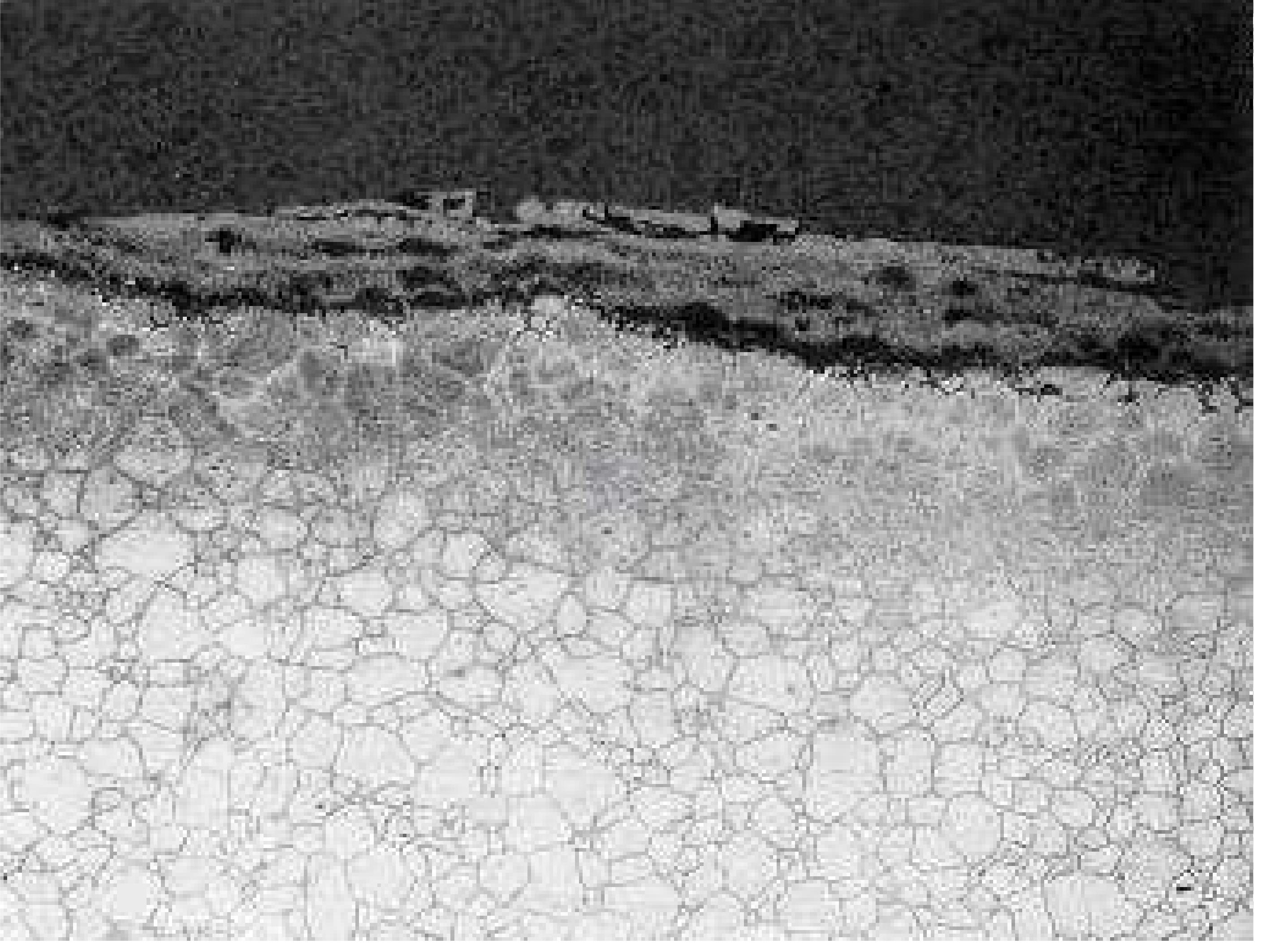 -122 — a photomicrograph of a cross-section of a 304h