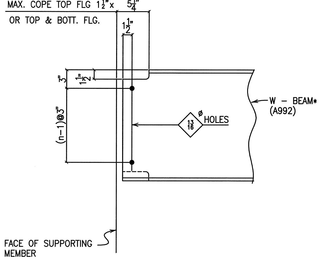 Figure 6 - ORTHOGONAL AND SKEWED SHEAR CONNECTIONS DESIGN
