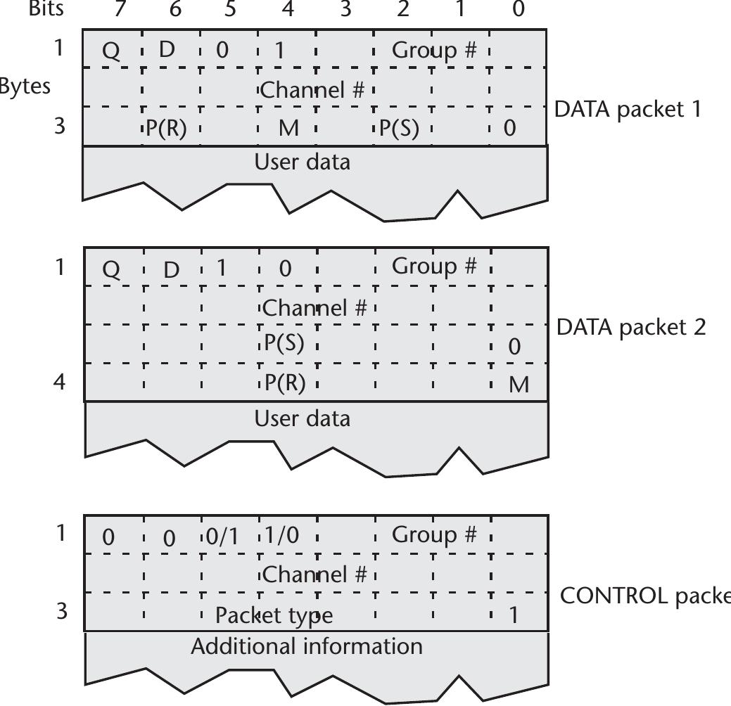 4 packet formats. figure 4.4 shows packet header formats for