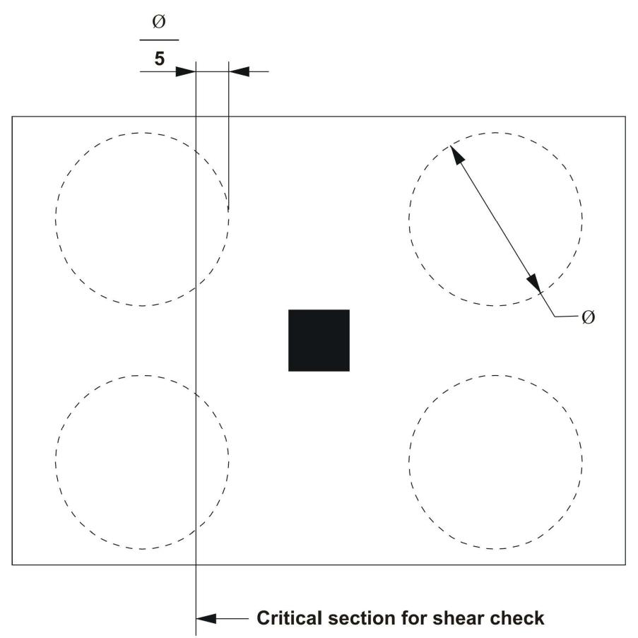 19 - critical section for shear check in a pile cap