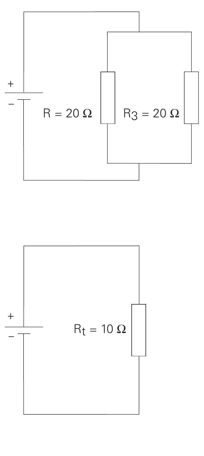 Second, redraw the circuit showing the equivalent values.