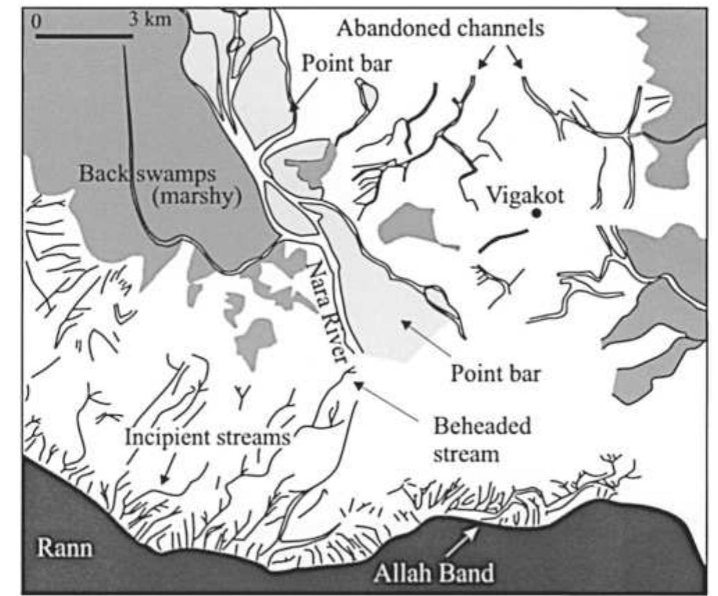 ‘igure 7. drainage pattern in and around the vi- yakot and