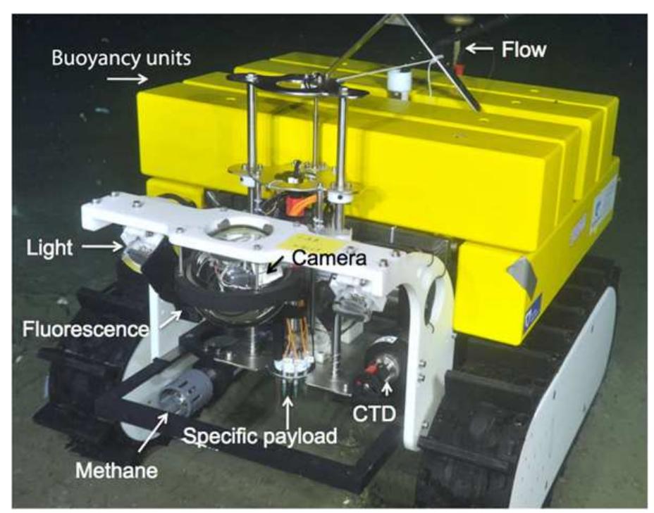 The deep sea crawler prior to deployment on the neptune