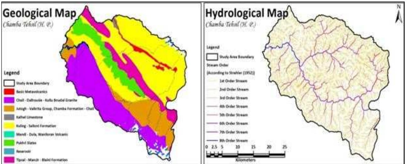Geological and hydrological map