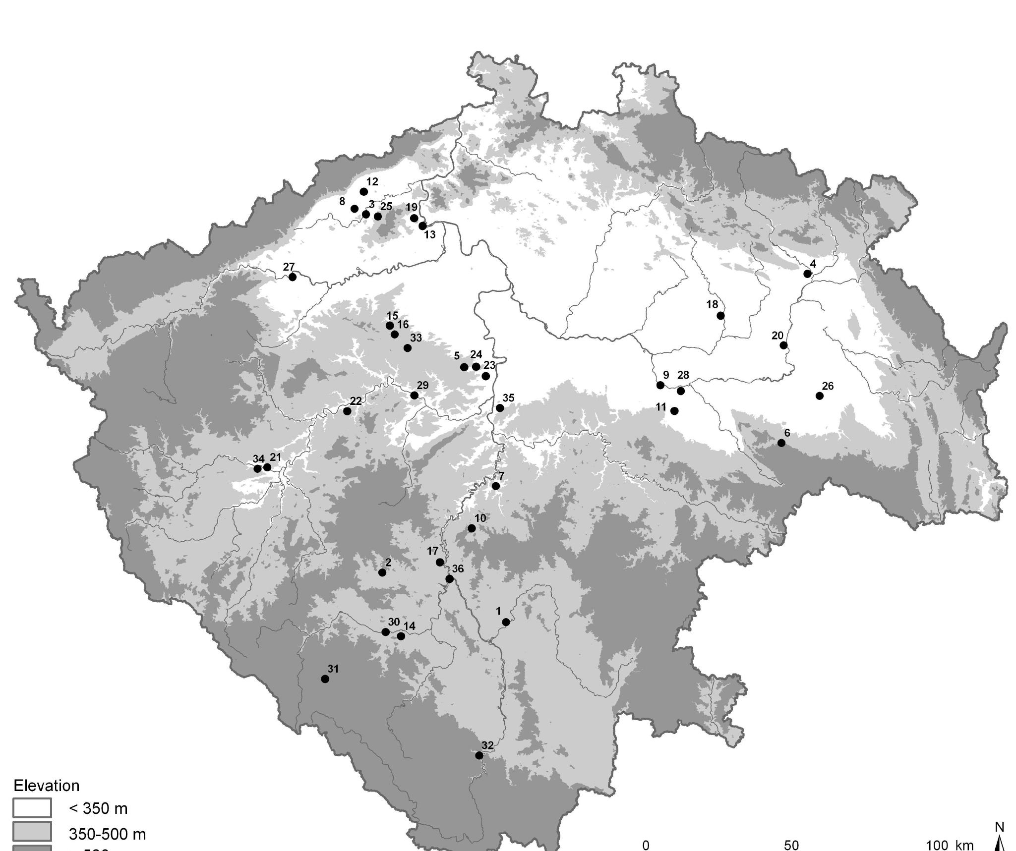The la téne period — main sources. the numbering of sites