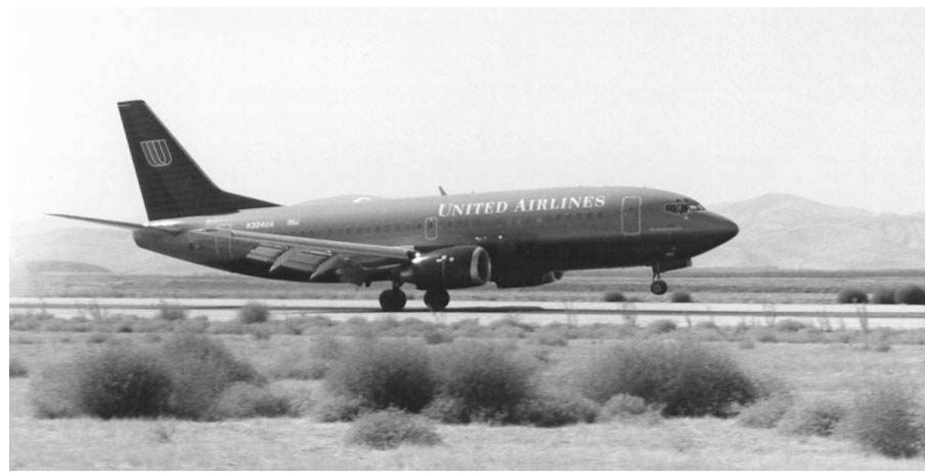 4: ibls flight test aircraft: boeing 737 united's boeing 737