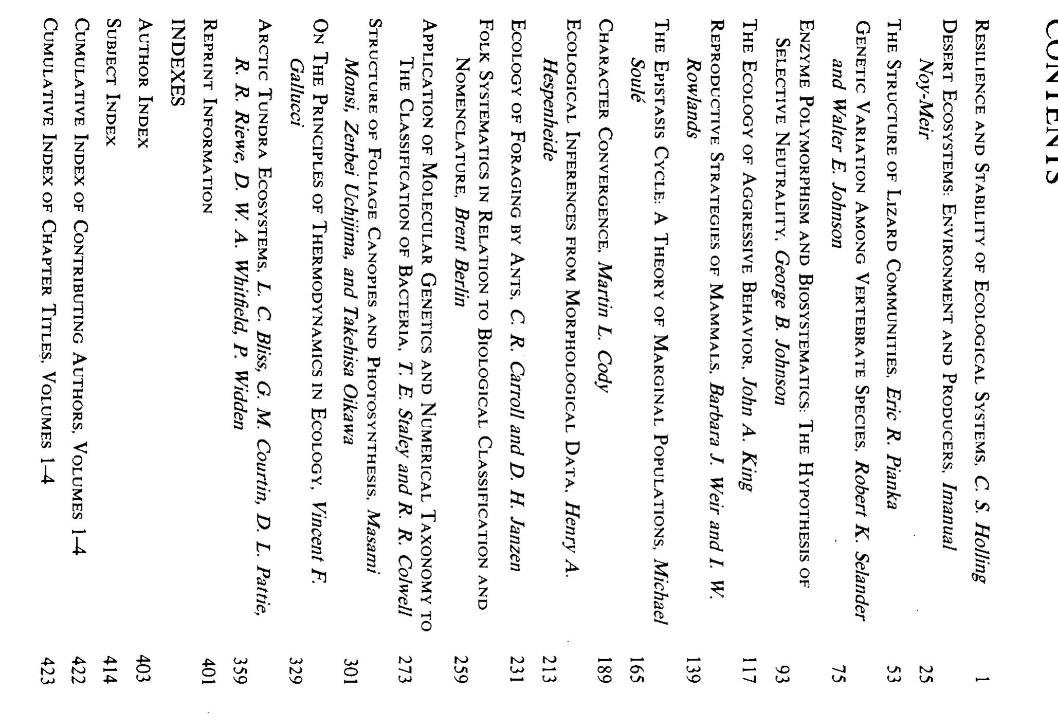 Table 1 - Resilience and stability of ecological systems