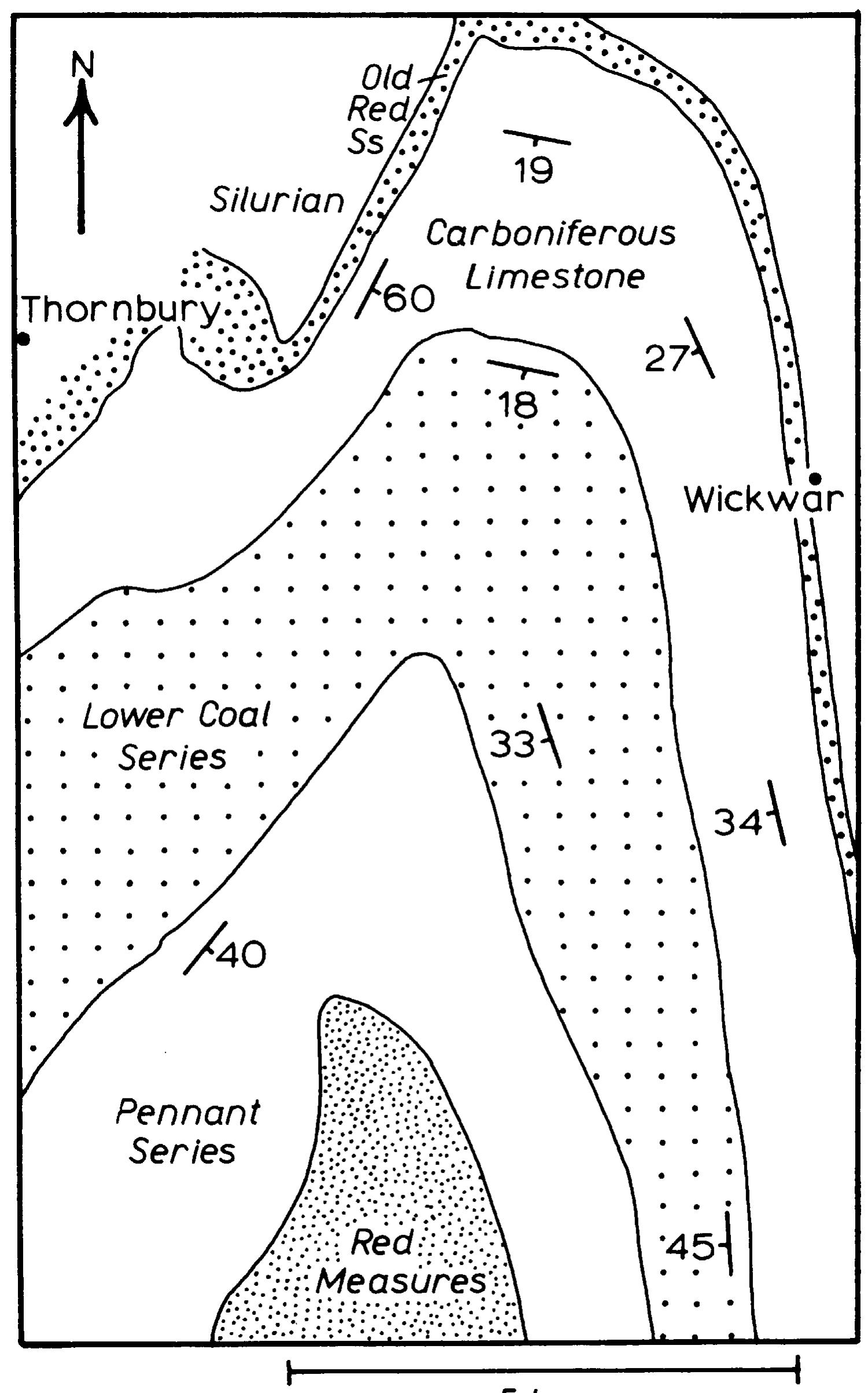 From the true profile, measure the interlimb angle of the