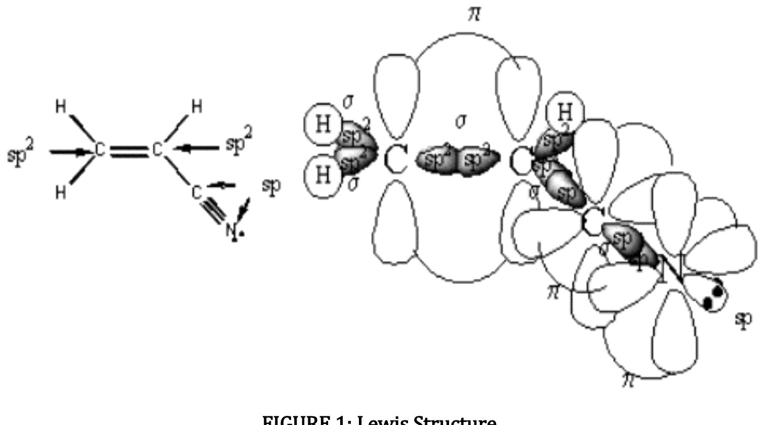 Acrylonitrile Lewis Structure