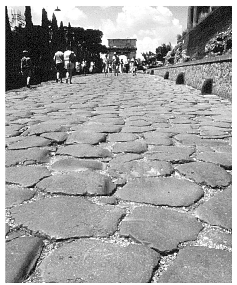 The roman appian way: early interlocking pavement. he