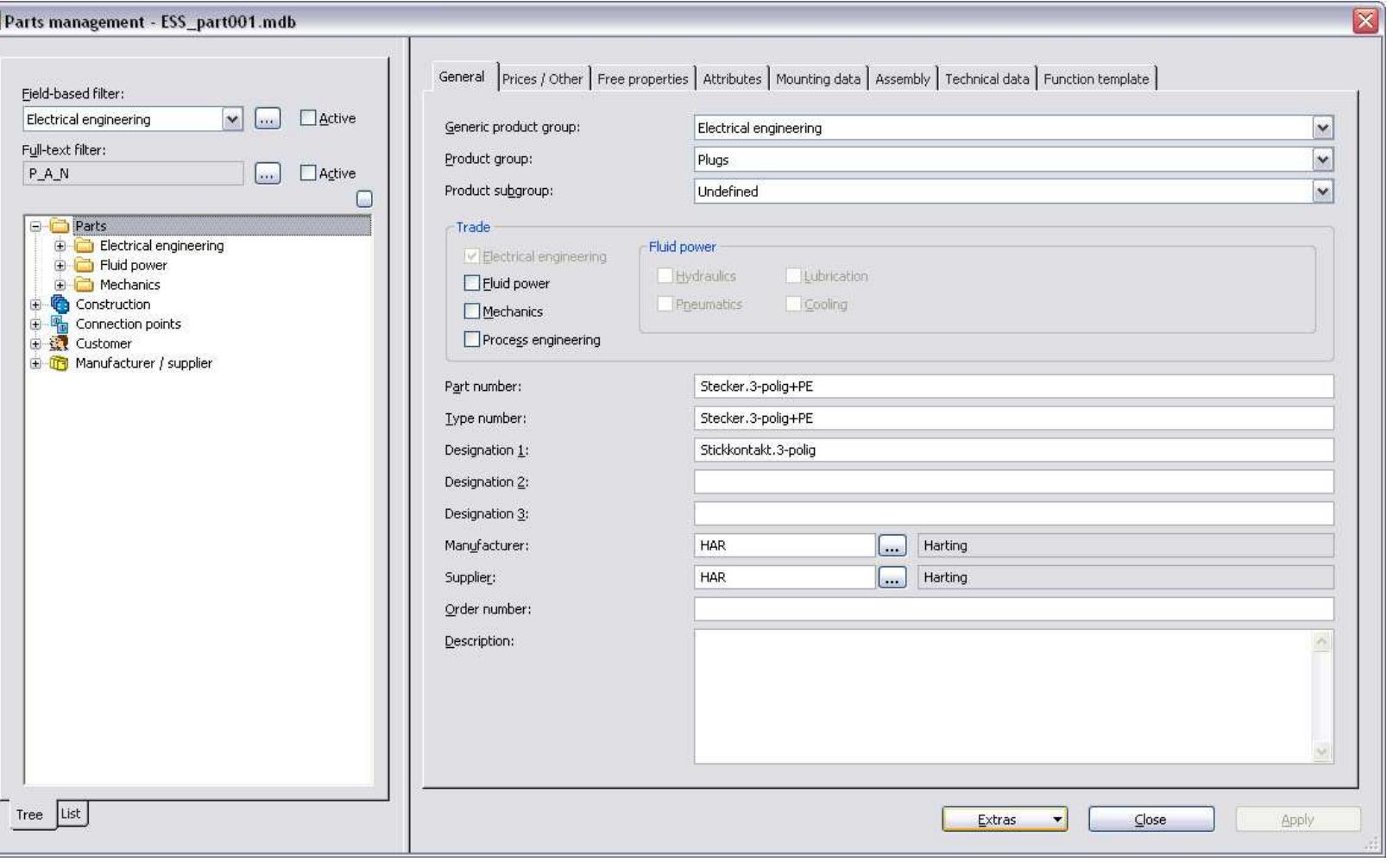 Select button extras->import. use configuration as below and