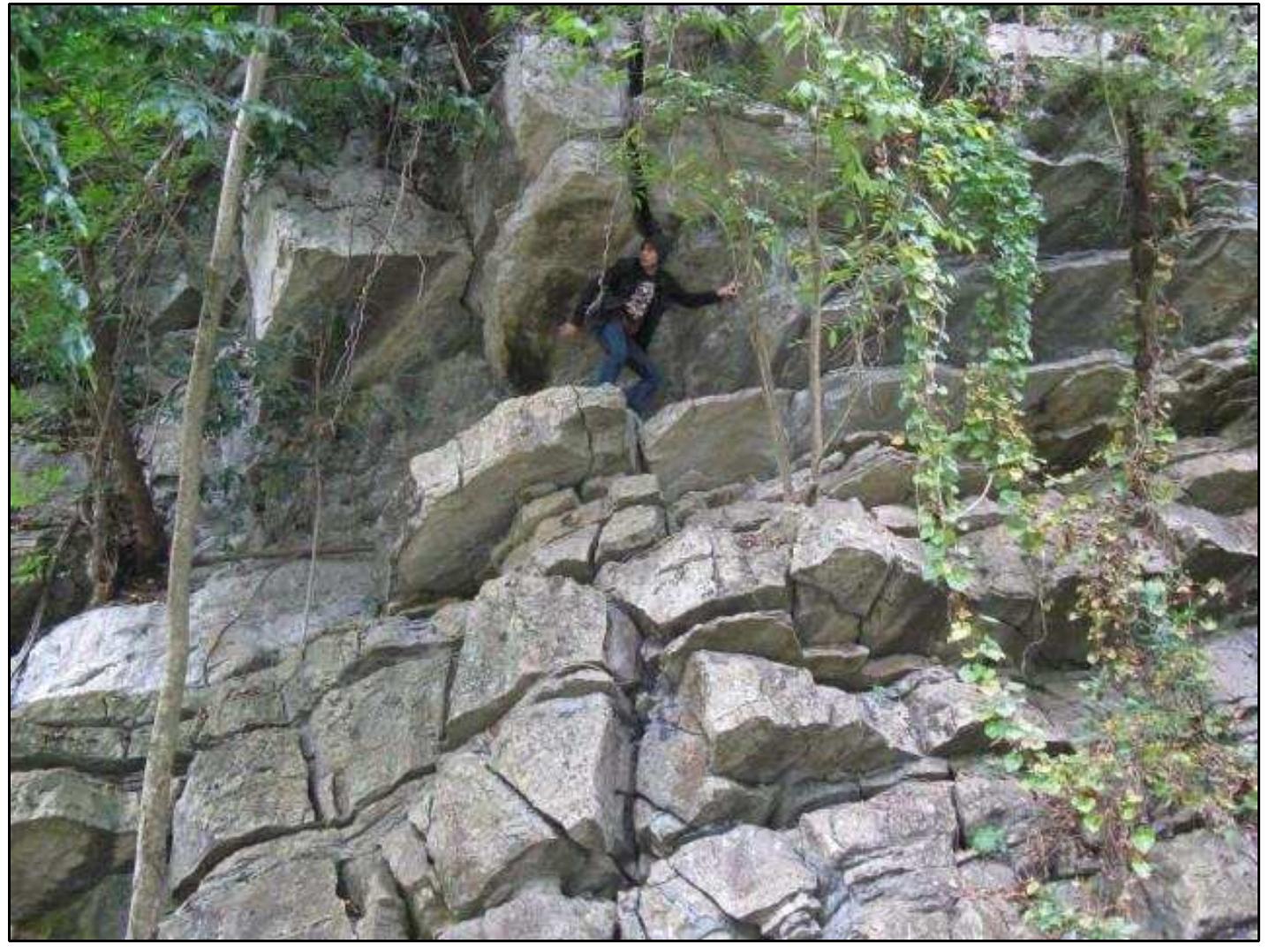 7. view looking nw of a 45 m limestone section belonging to