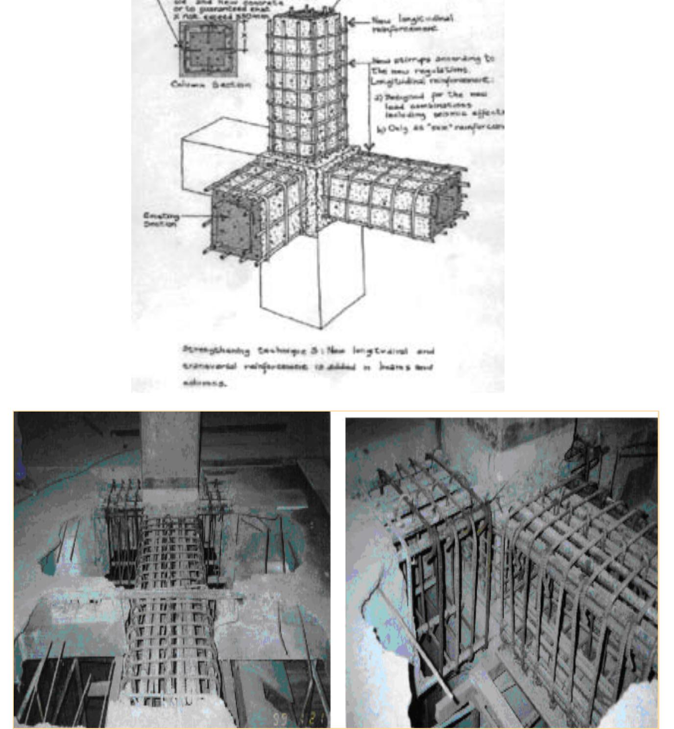 Jacketing of a beam-column joint region; an example from