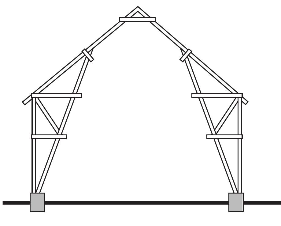 45 timber rigid frame